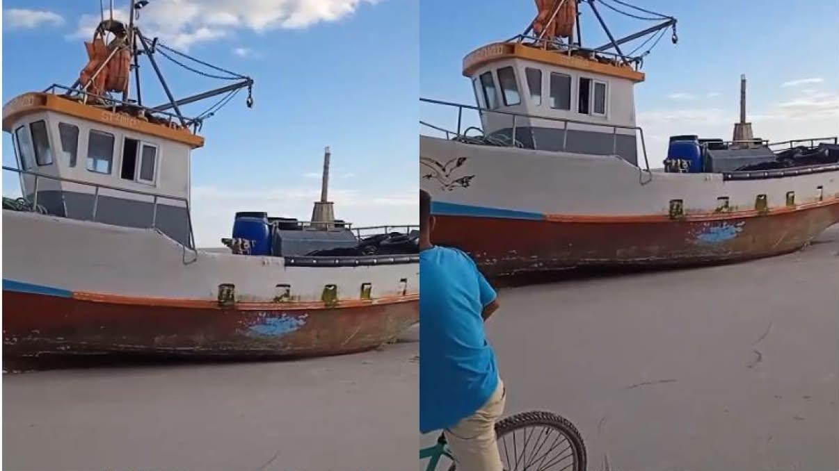 Barco pesqueiro 'fantasma' é encontrado na Praia de Ajuruteua, em ...