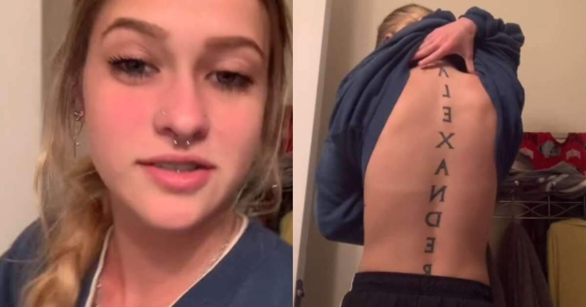 Jovem Faz Tatuagem Gigante Com O Nome Do Namorado Mas Relacionamento