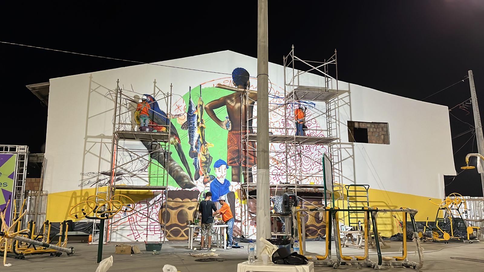 Artistas finalizam mural de arte urbana em bairro histórico de Marabá ...