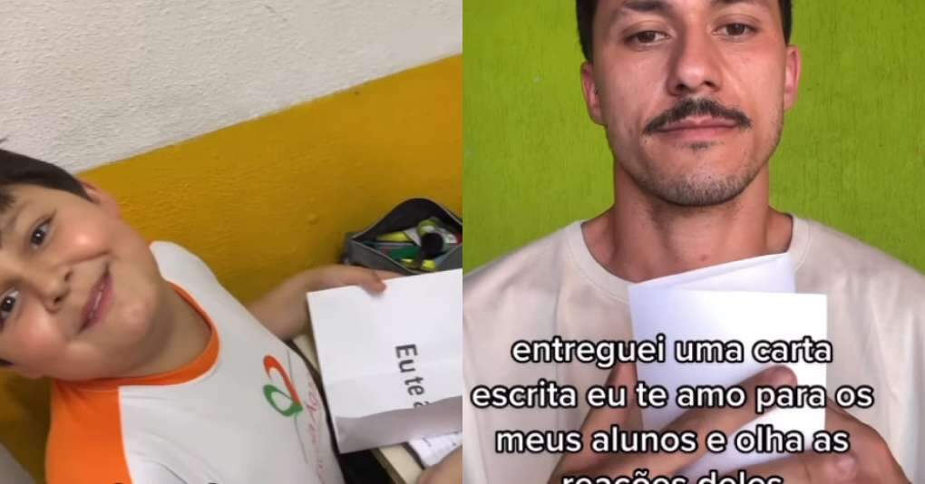 Professor Entrega Cartão Com ‘eu Te Amo Aos Alunos E Reação Das