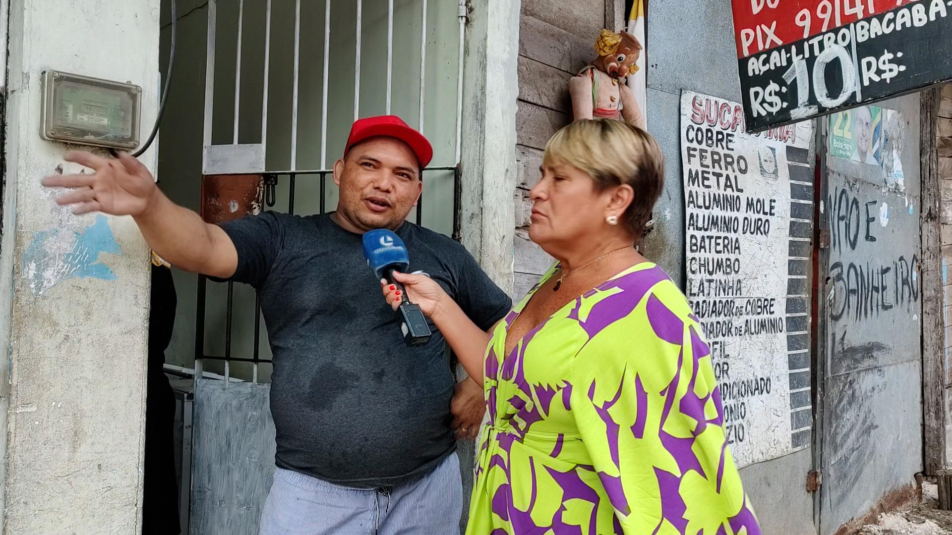 Comerciante Leonel Silva reclama de falta de asfalto na rua do canal da ...