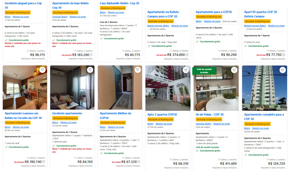 Hospedagens para a COP 30 em Belém chegam a mais de R$ 1,5 milhão ...